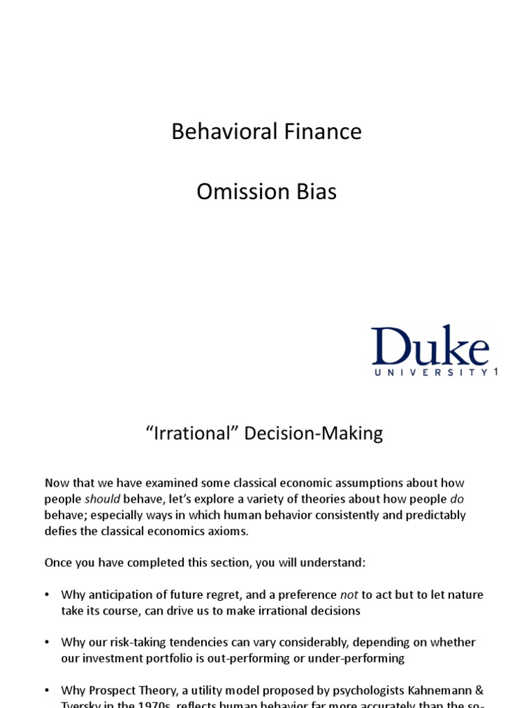 Omission-Bias PDF | PDF | Risk Aversion | Utility