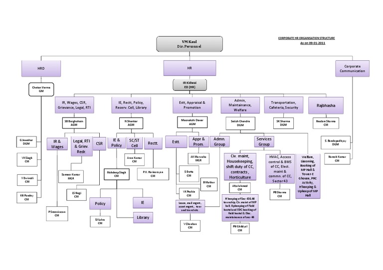 Corporate HR Structure Overview | PDF