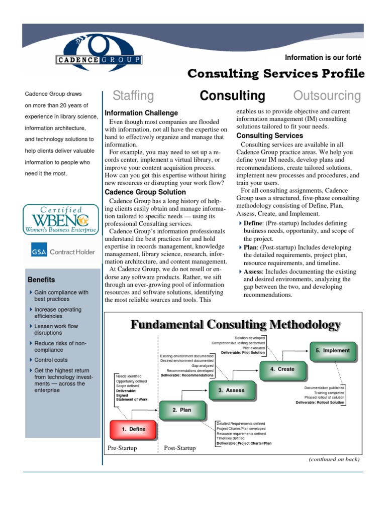 Service Profile Consulting | PDF | Consultant | Expert