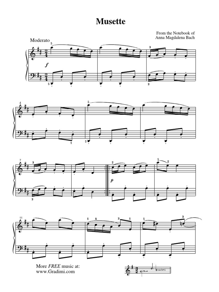 Musette by Anna Magdalena Bach | PDF