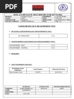 Earth Resistance Test Report 1 | PDF