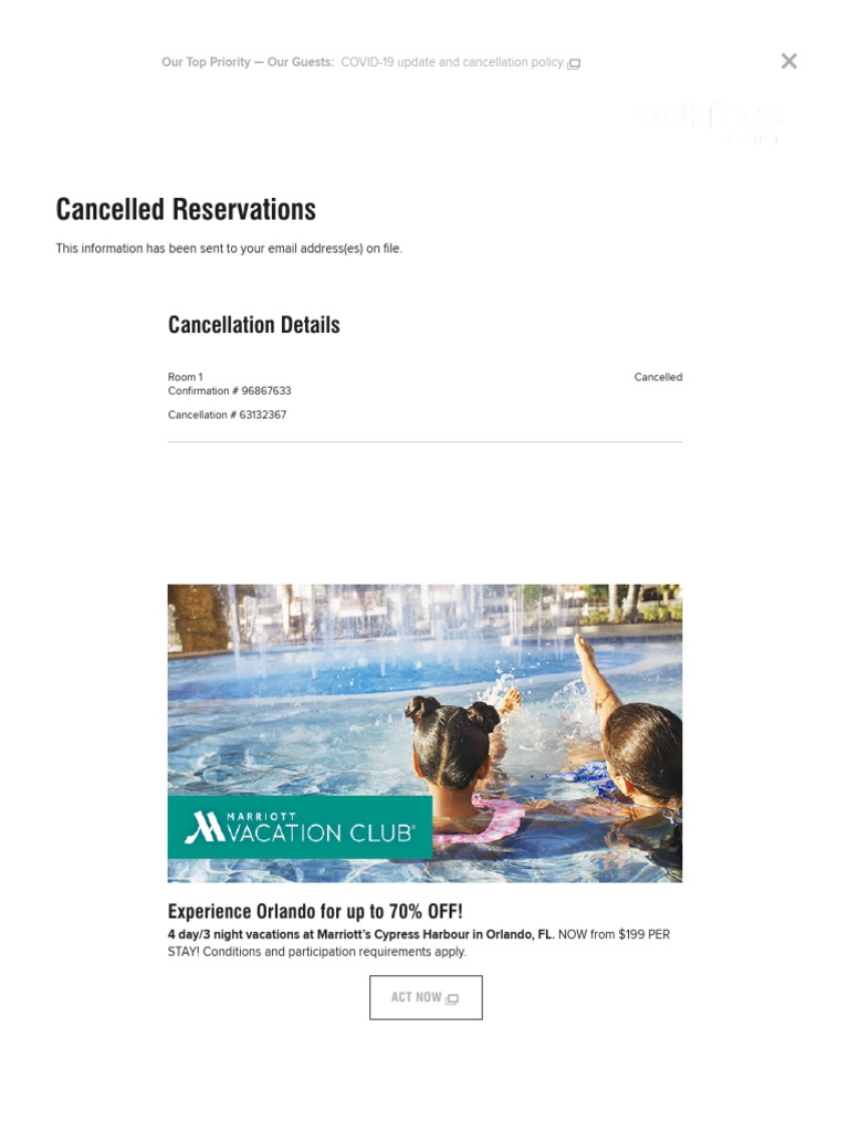 Cancelled Reservations: Cancellation Details | PDF