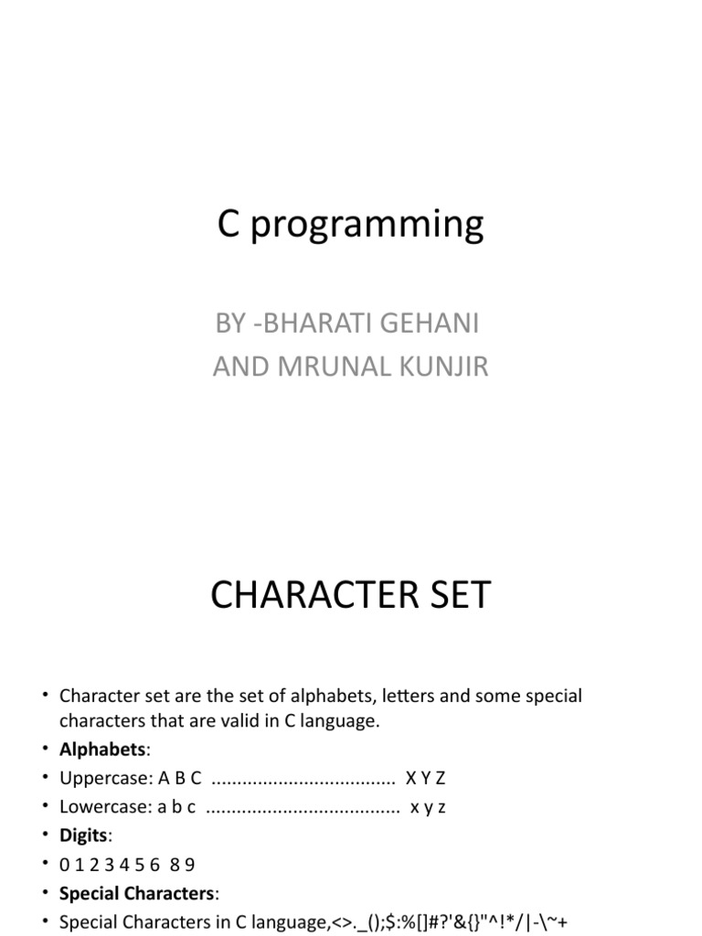 C Programming | PDF | Reserved Word | Notation