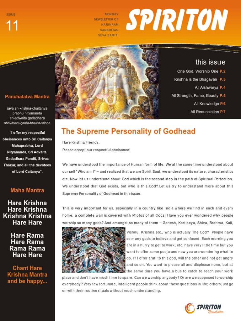 Spiriton: The Supreme Personality of Godhead | PDF | Bhagavan ...
