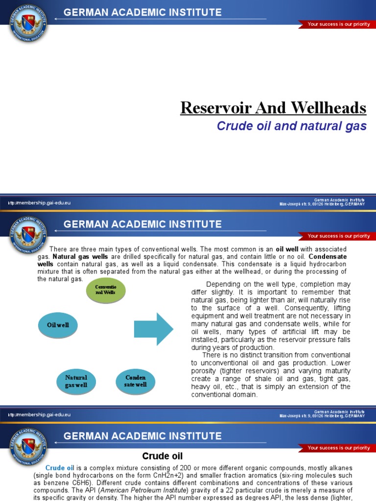 Reservoir and Wellheads: Crude Oil and Natural Gas | PDF | Casing ...