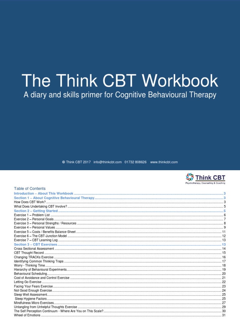 The Think CBT Workbook: A diary and skills primer for Cognitive ...