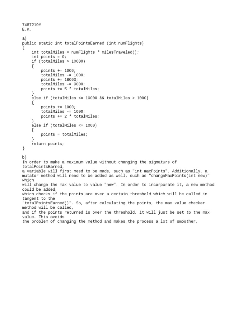 AP Computer Science Exam - Question #2 | PDF