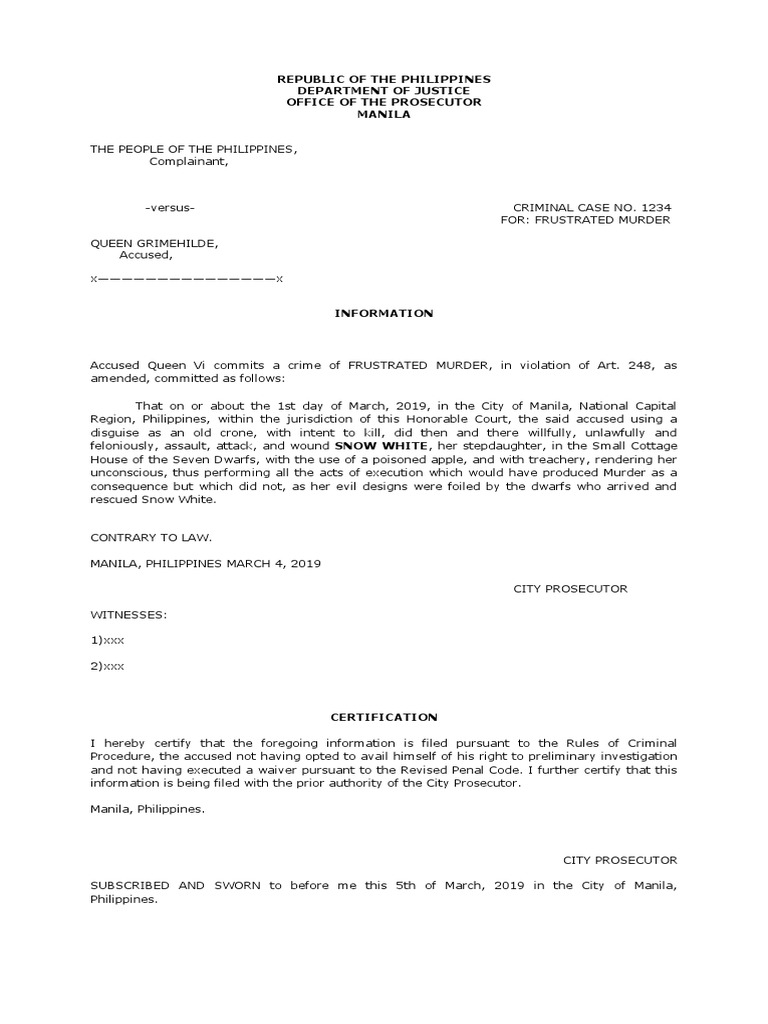 Republic of The Philippines Department of Justice Office of The ...