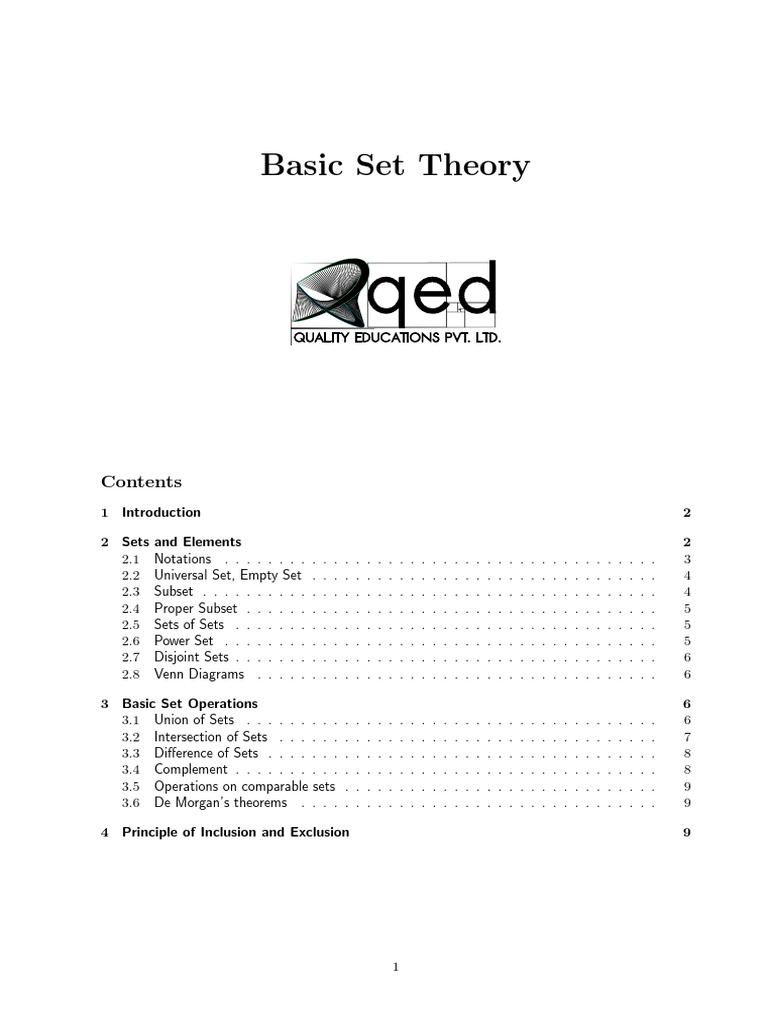 Basic Set Theory: 1 2 2 Sets and Elements 2 | PDF | Set (Mathematics ...