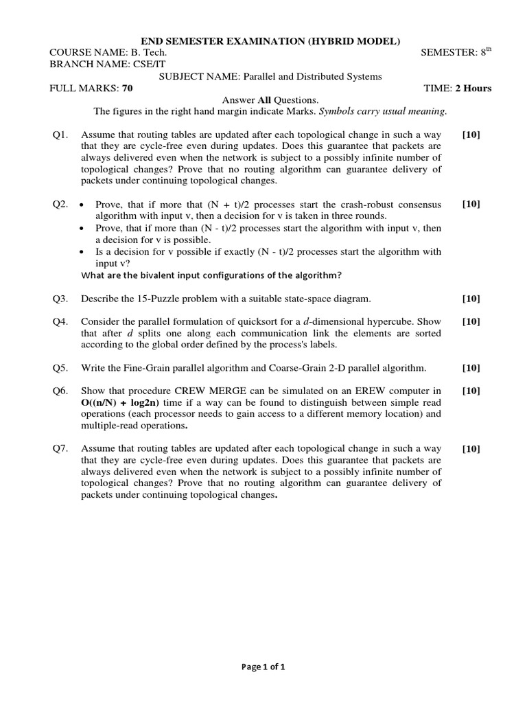 Parallel and Distributed Systems | PDF | Distributed Computing | Routing