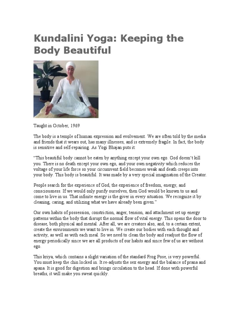 Keeping The Body Beautiful | PDF | Prana | Breathing