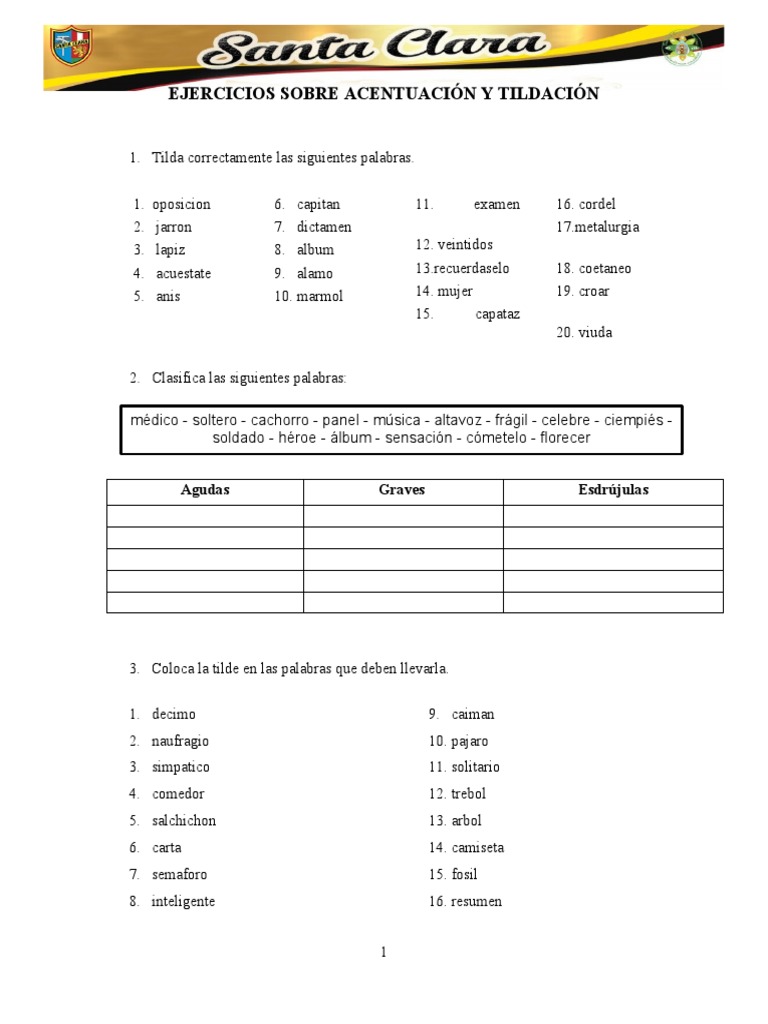Acentuación y Conjugación de Verbos | PDF