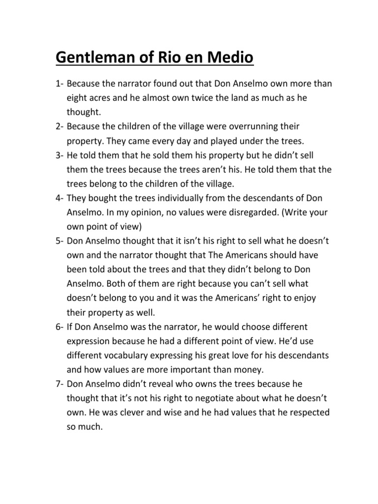 Gentleman of Rio em Medio | PDF