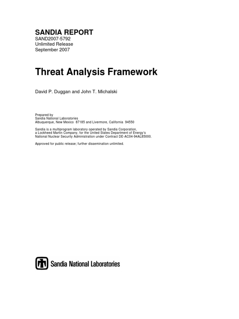 Threat Analysis Framework | Download Free PDF | Vulnerability ...