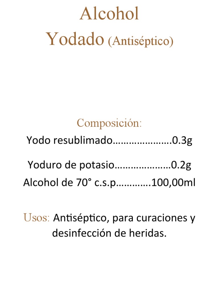Alcohol Yodado | PDF