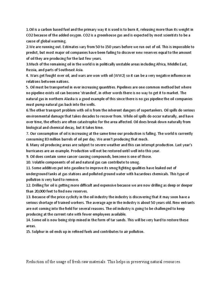 The Growing Problems and Limitations of Oil Dependence: An Argument for ...