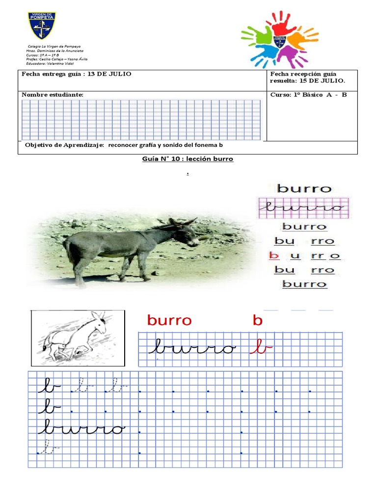 Guia Leccion Burro | PDF