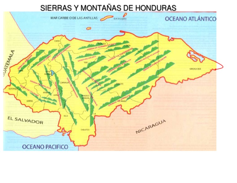 Mapa de Sieeras y Montañas de Honduras | PDF