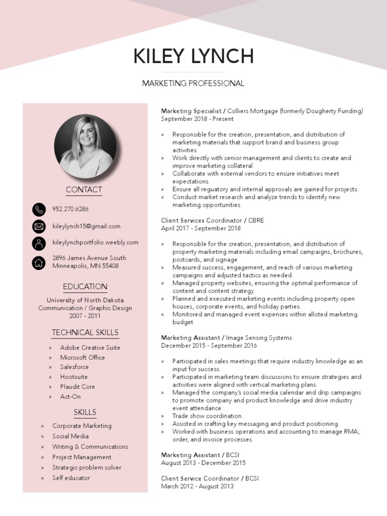 Kiley Lynch Resume | PDF | Social Media | Popular Culture & Media Studies