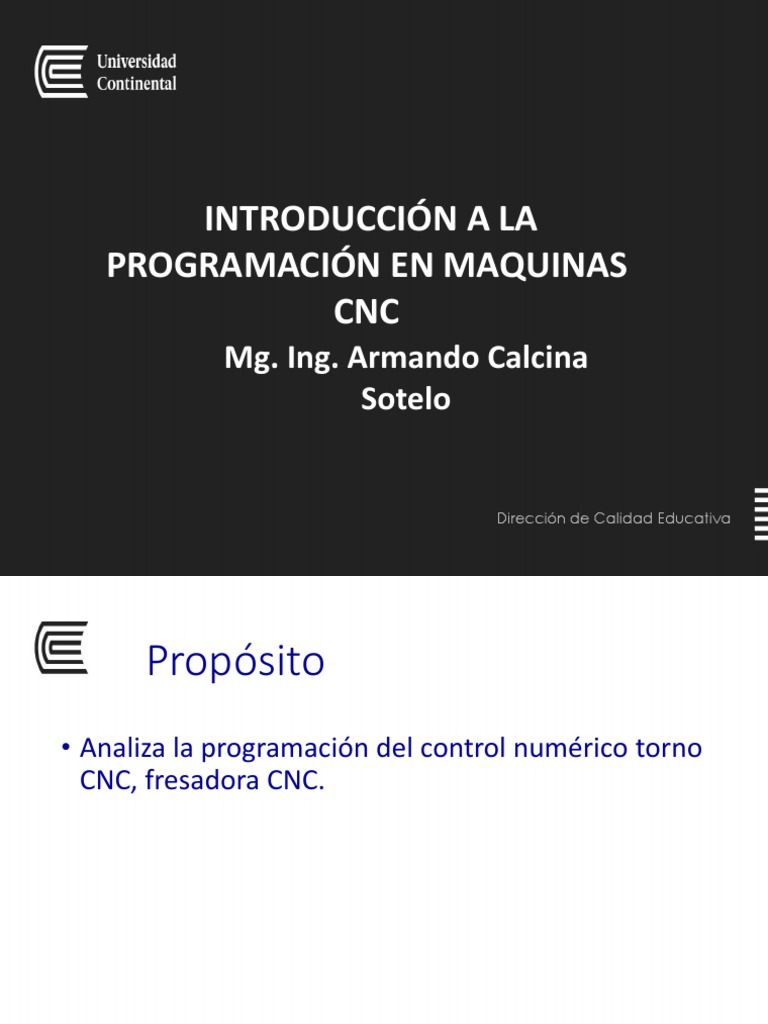 Unidad II - 1 Programacion Control Numerico | PDF | Sistema de ...