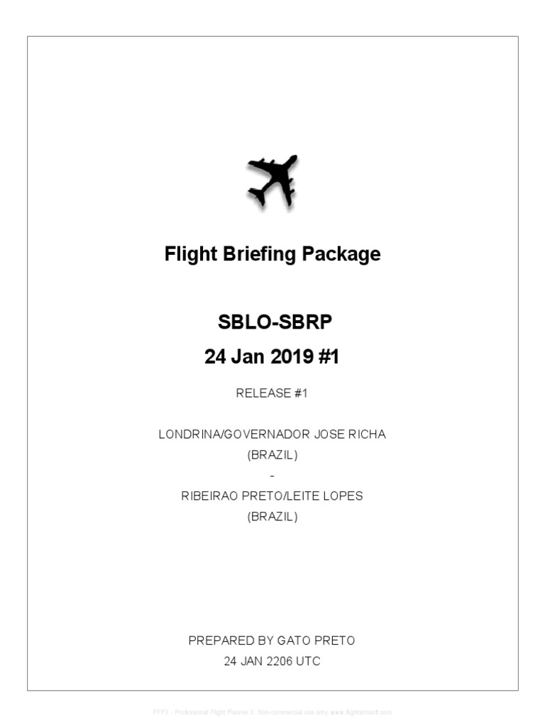 Flight Briefing Package: Release #1 | PDF