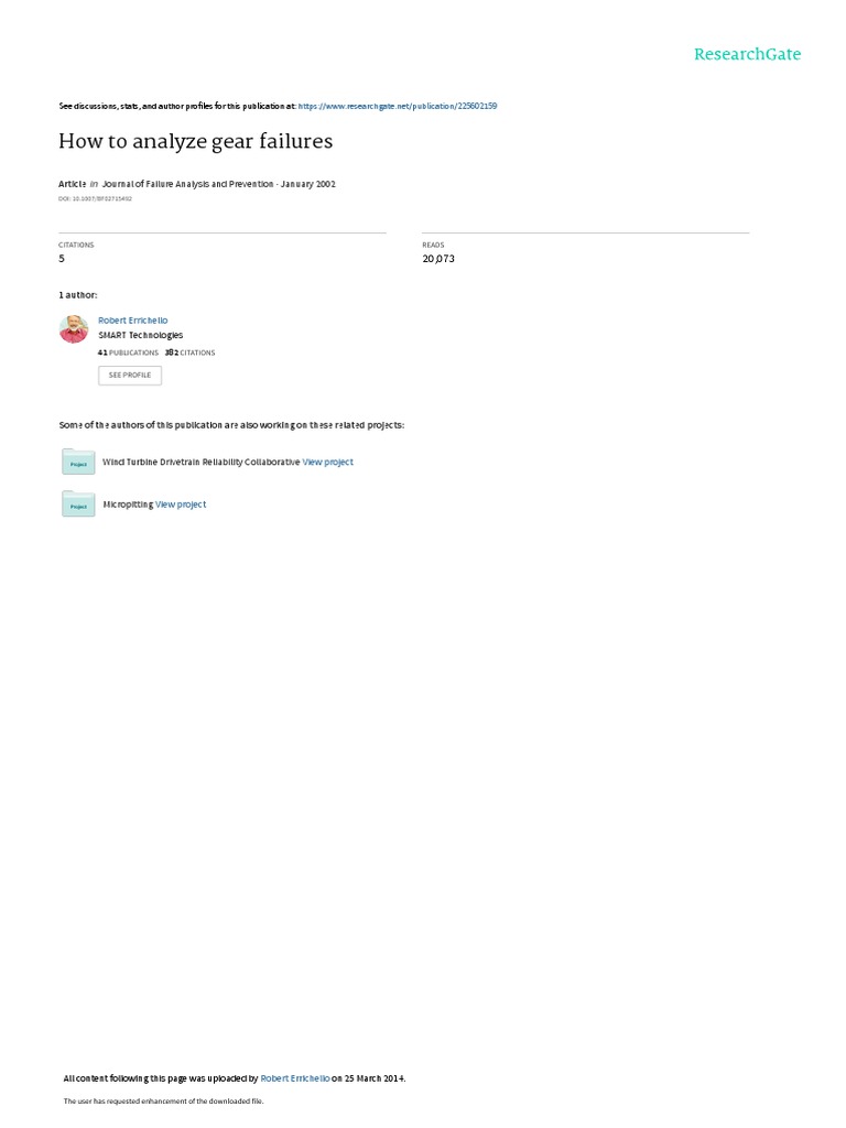 How To Analyze Gear Failures | PDF