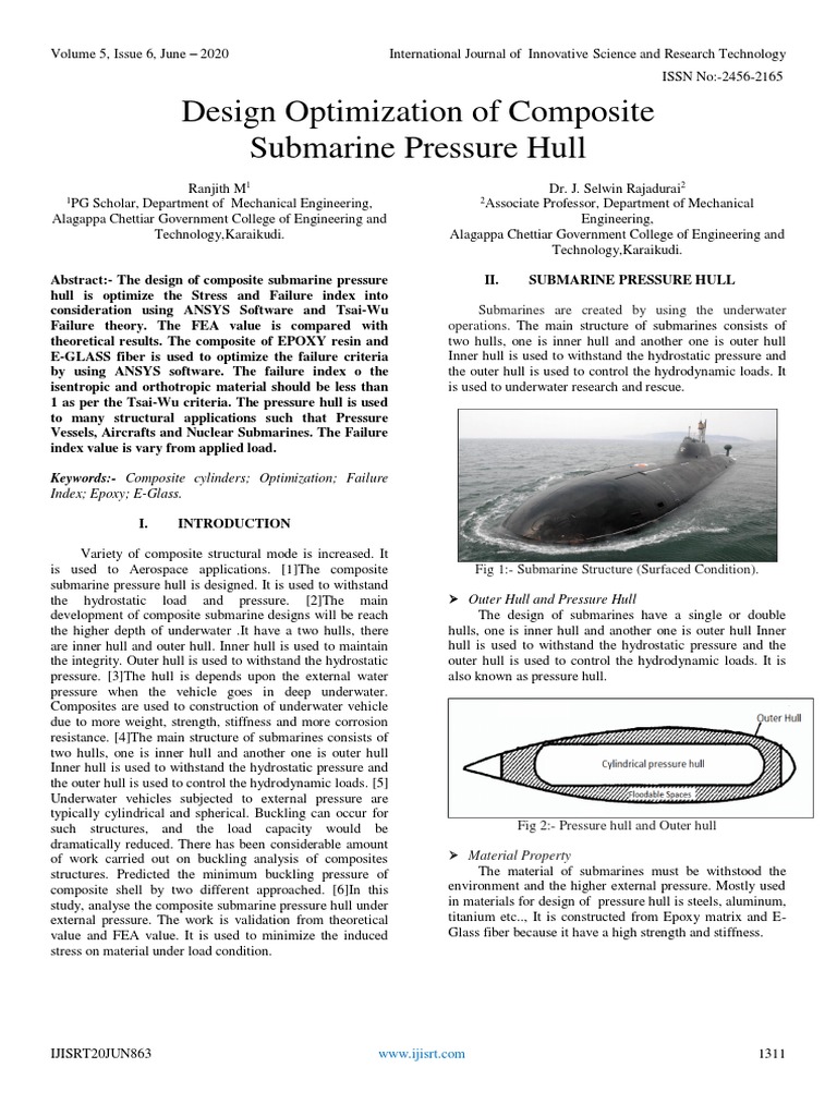 Composite Submarine Hull Optimization | PDF | Submarines | Composite ...