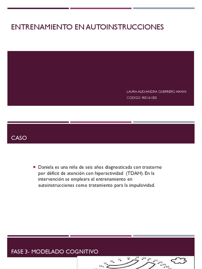 Entrenamiento en autoinstrucciones para mejorar la impulsividad en ...