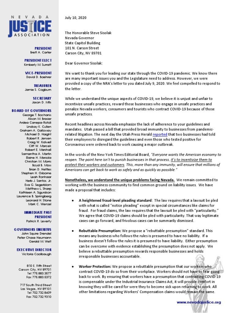 NJA Letter | PDF | Pleading | Lawyer