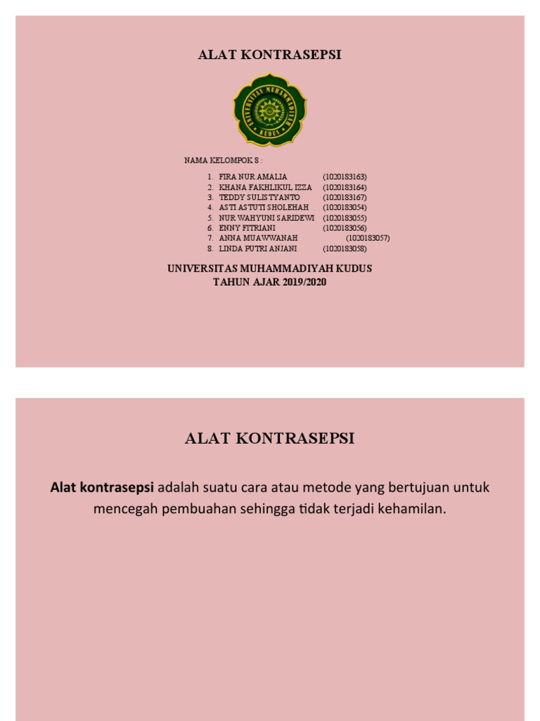 Lembar Balik Alat Kontrasepsi - Kep Maternitas | PDF