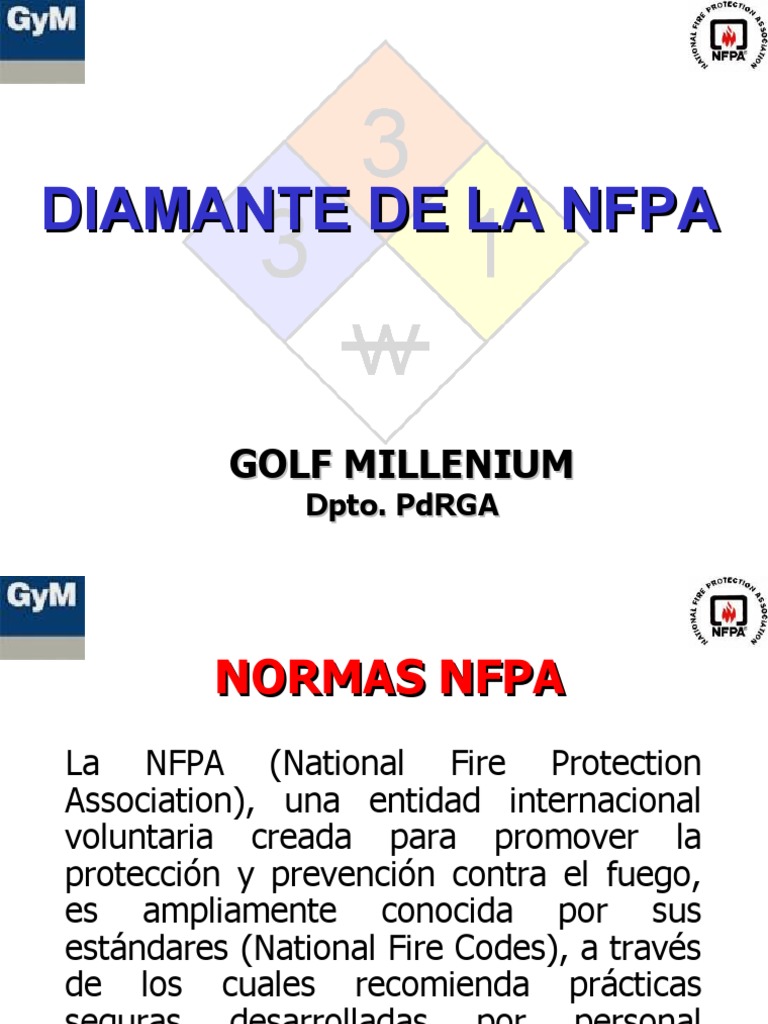 Normativa NFPA 704: Diamante de Peligro | PDF | Agua | Fumar