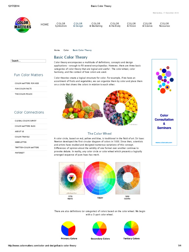 Basic Color Theory | PDF | Color | Vision