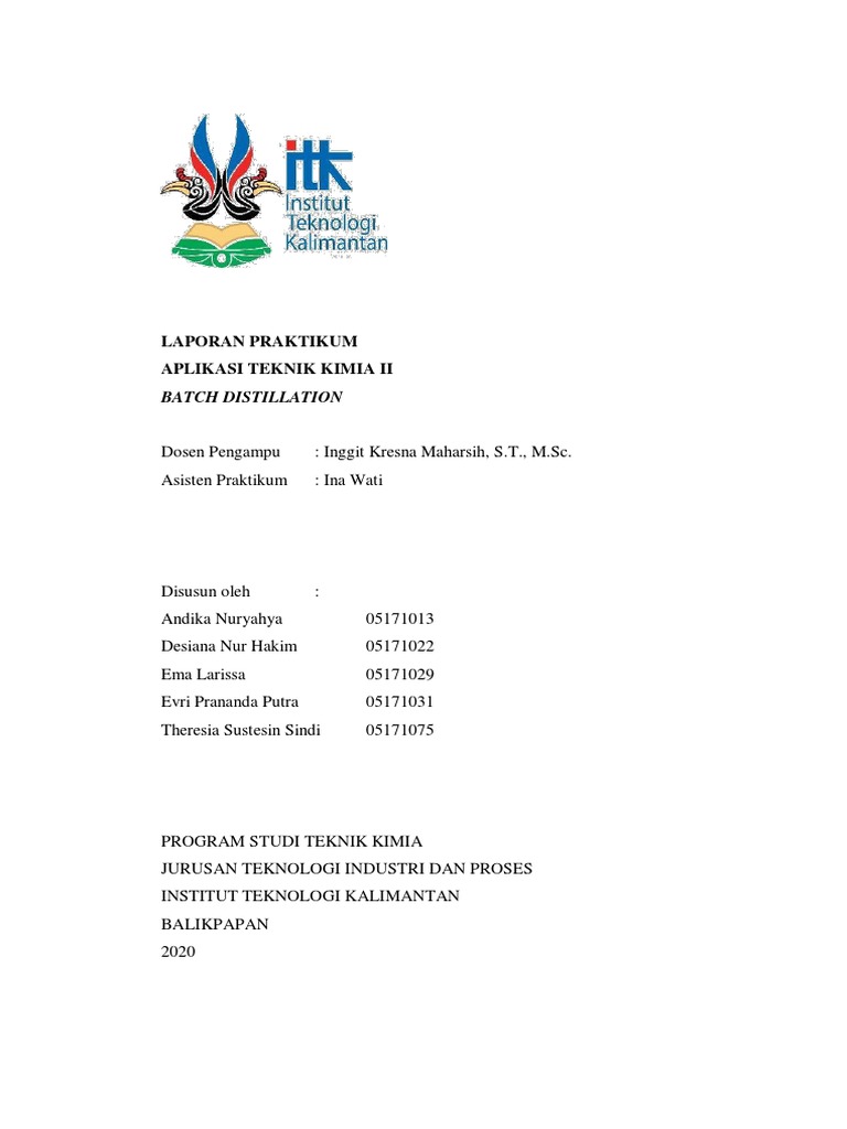Laporan Resmi Aptek Distilasi | PDF