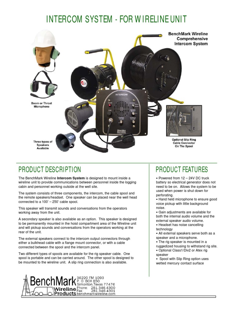 Wireline Intercom System Overview | PDF | Loudspeaker | Headphones