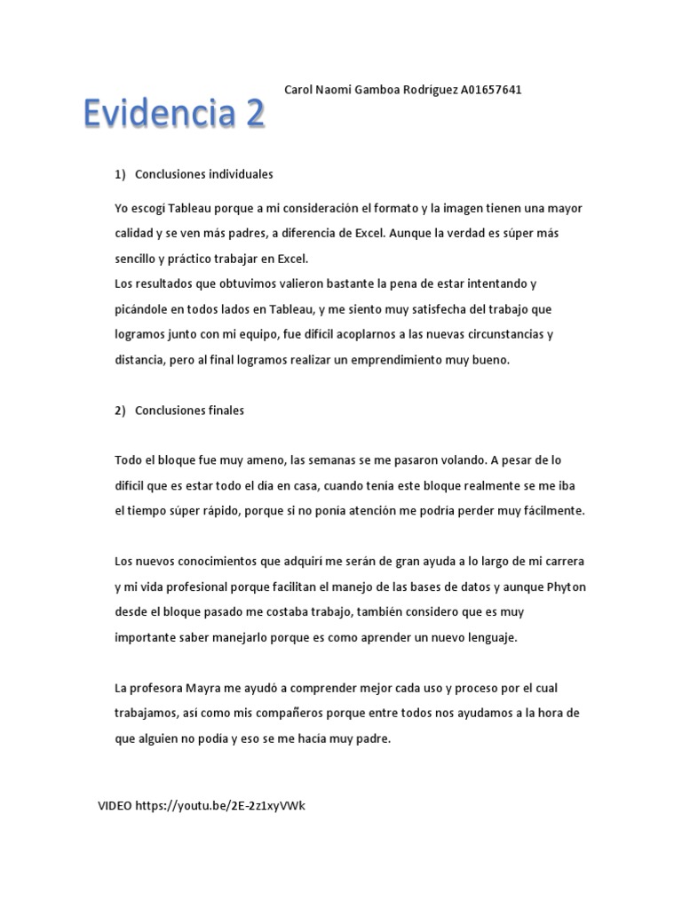 Reflexiones sobre Tableau y aprendizaje | PDF