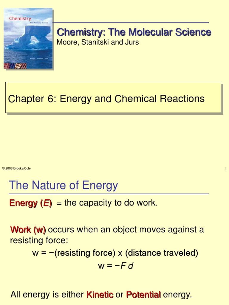 Chapter6 Energy and Chemical Reactions | PDF | Heat | Heat Capacity