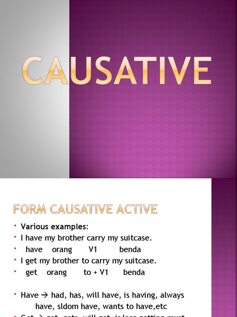 Causative Have | PDF | Grammar | Syntax