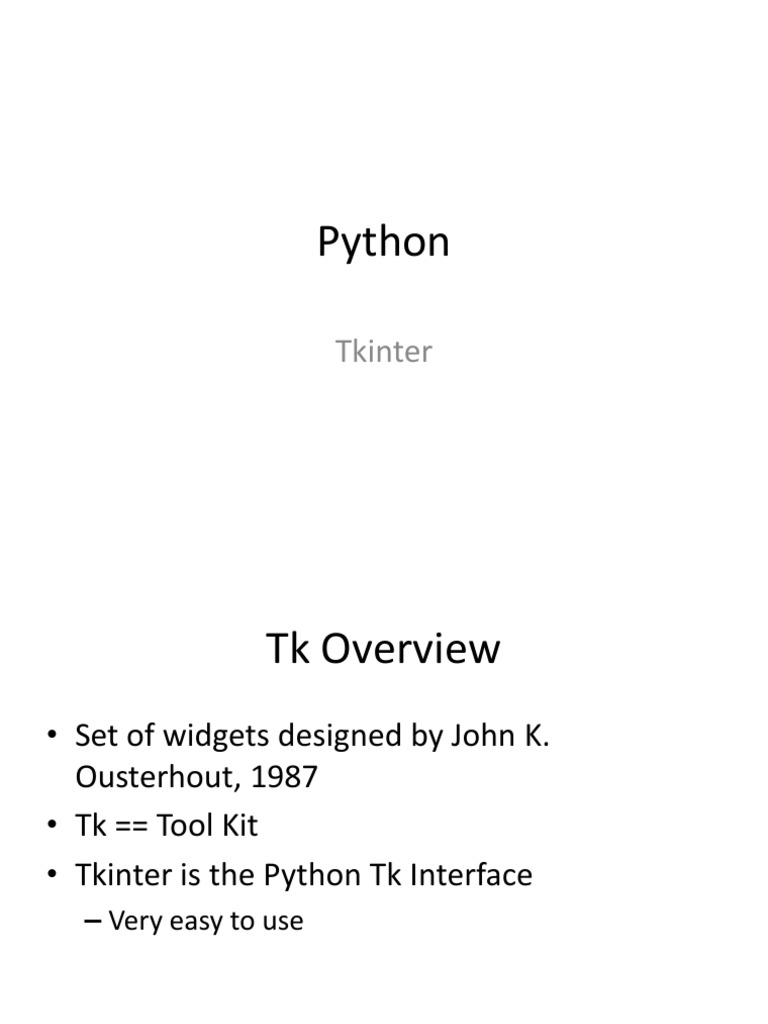 Python GUI | PDF | Graphical User Interfaces | Computer Programming