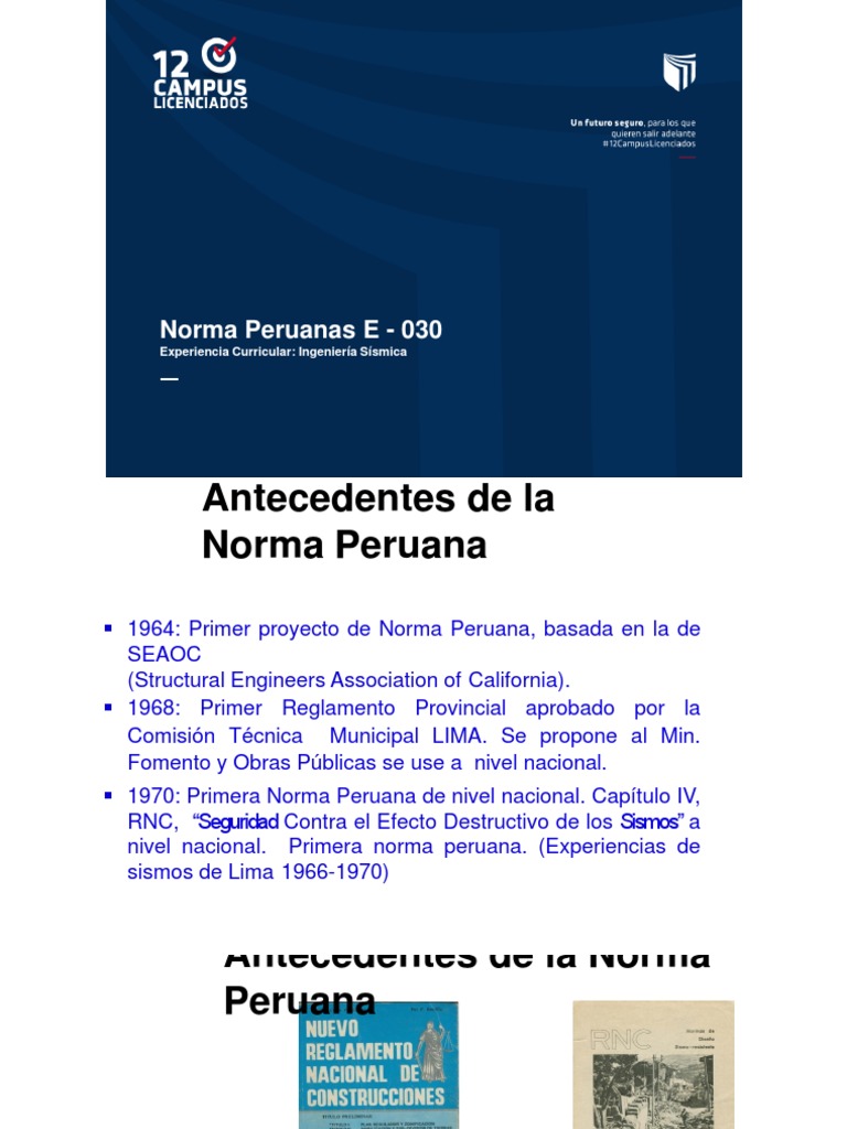 Norma E.030 Diseño Sismico | PDF | Fundación (Ingeniería) | Albañilería