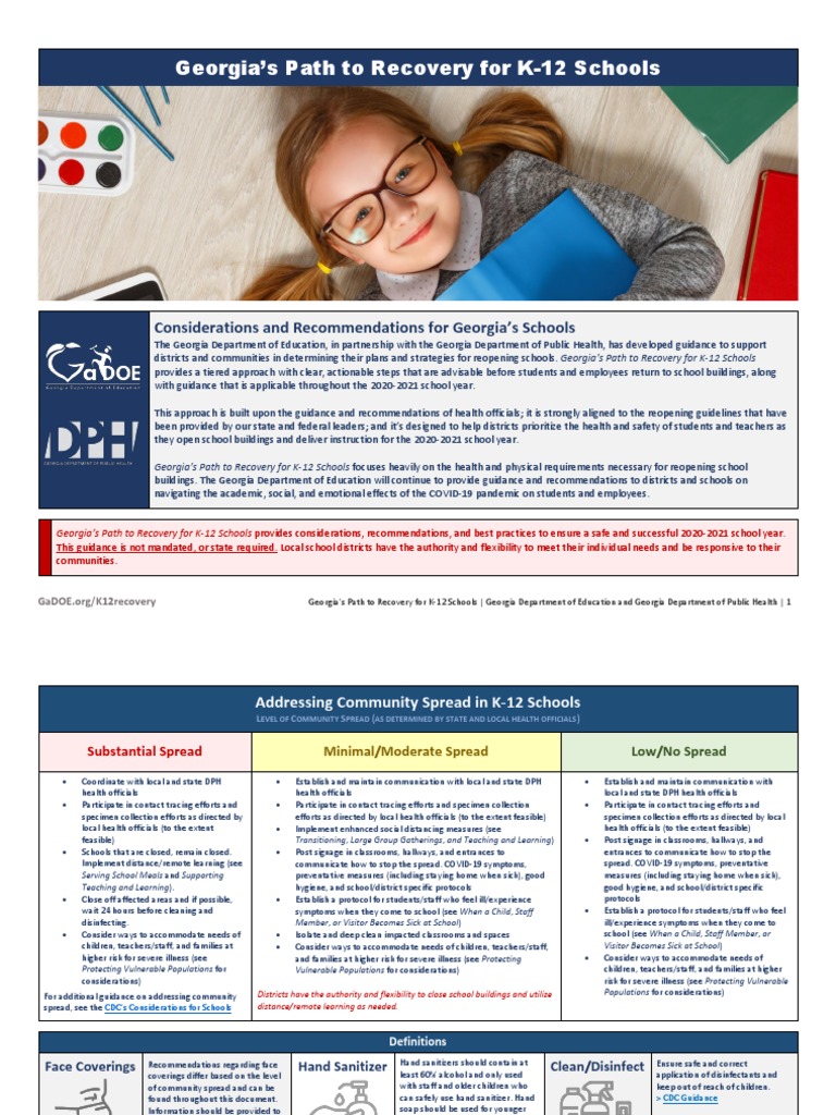 Georgias K-12 Recovery Plan | PDF | Schools | Distance Education