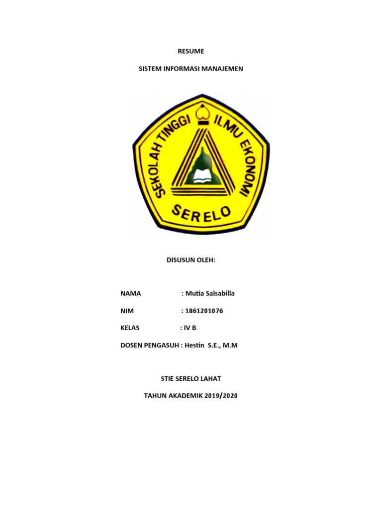 Resume SIM | PDF | Bisnis | Komputer