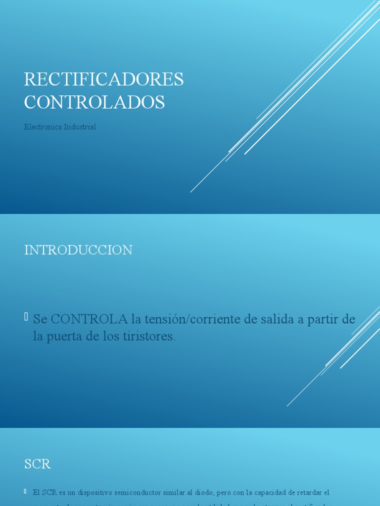 Rectificadores Controlados | PDF | Rectificador | Electrónica de potencia