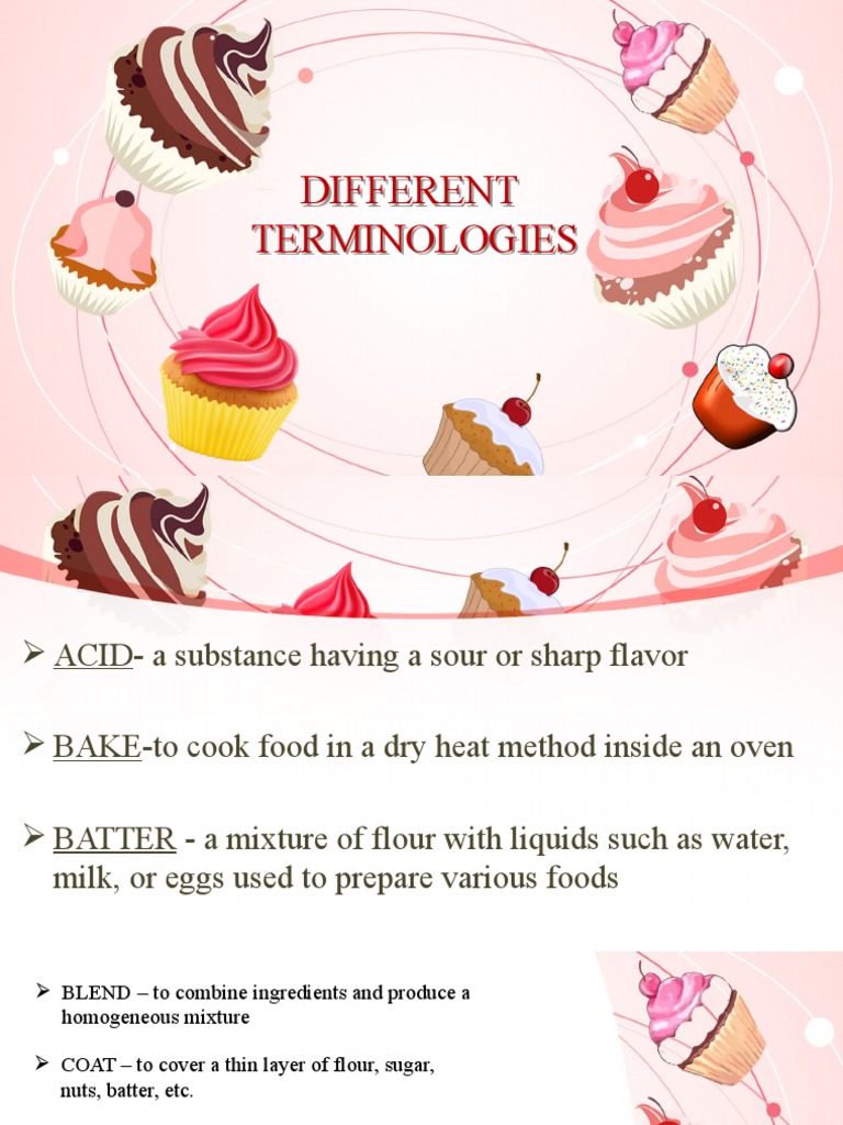 Terminologies In Baking Pdf Breads Dough