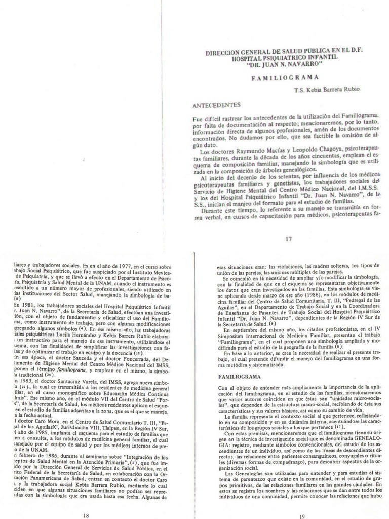 Familiograma Barrera | PDF