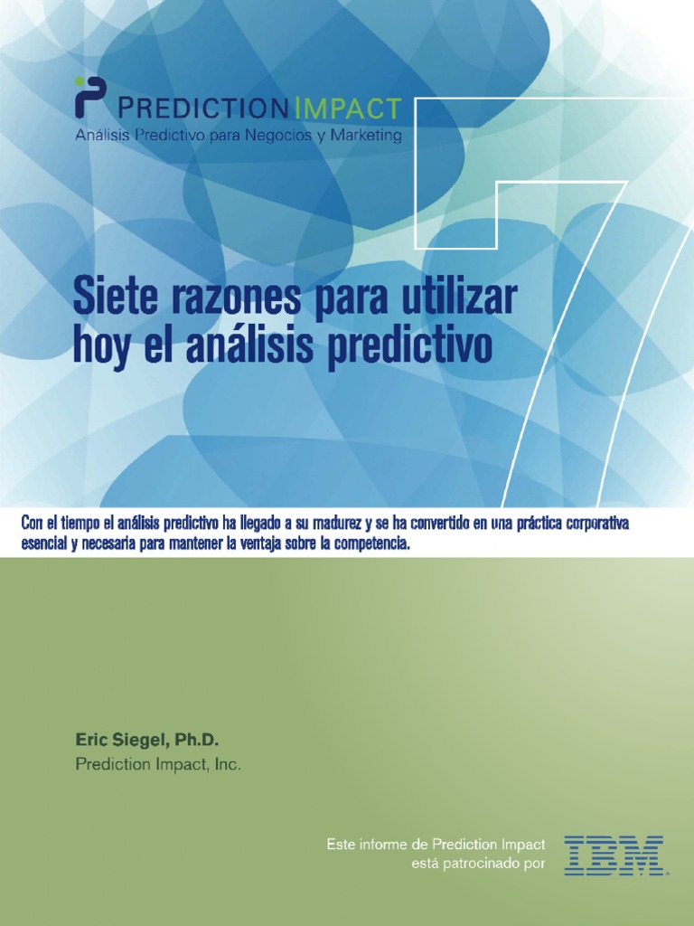 7 Razones para Usar Hoy El Analisis Predictivo | PDF | Analítica ...