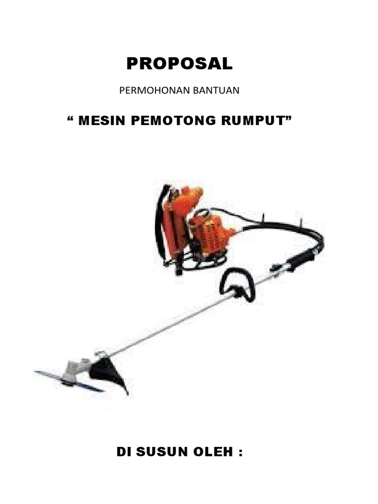 PROPOSAL MESIN PEMOTONG Dan PENCACAH RUMPUT | PDF