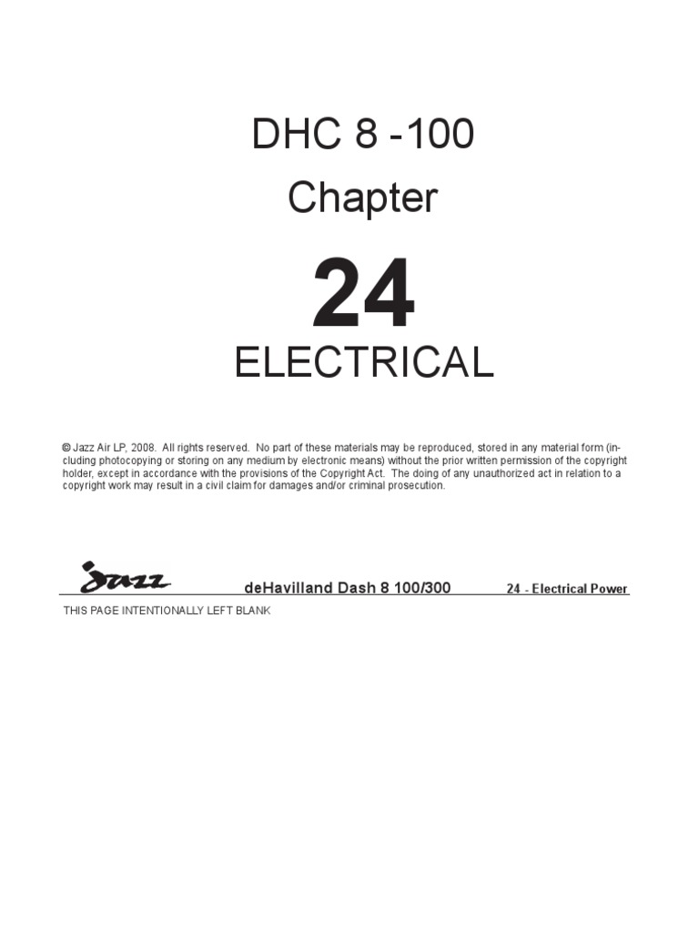 D8 ATA 24 Electrical Power | PDF | Electric Generator | Alternating Current