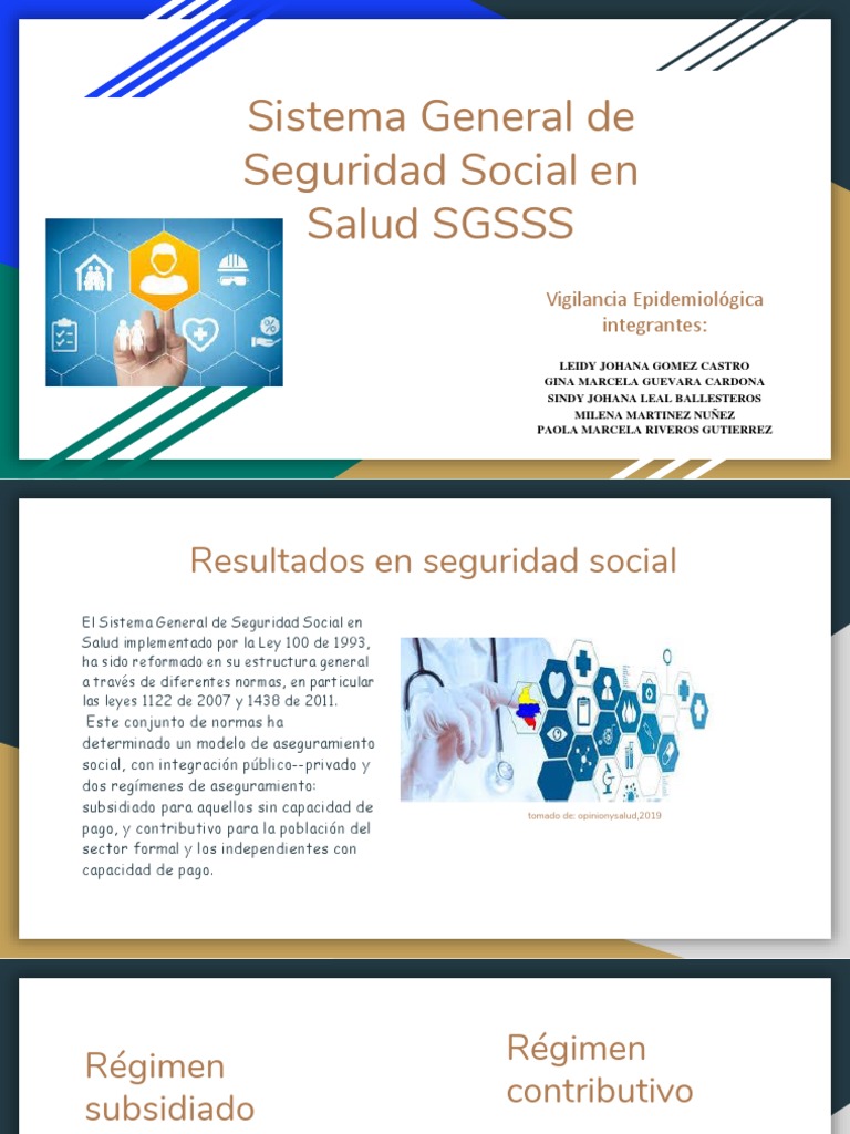 Sistema General de Seguridad Social en Salud SGSSS PDF | PDF ...