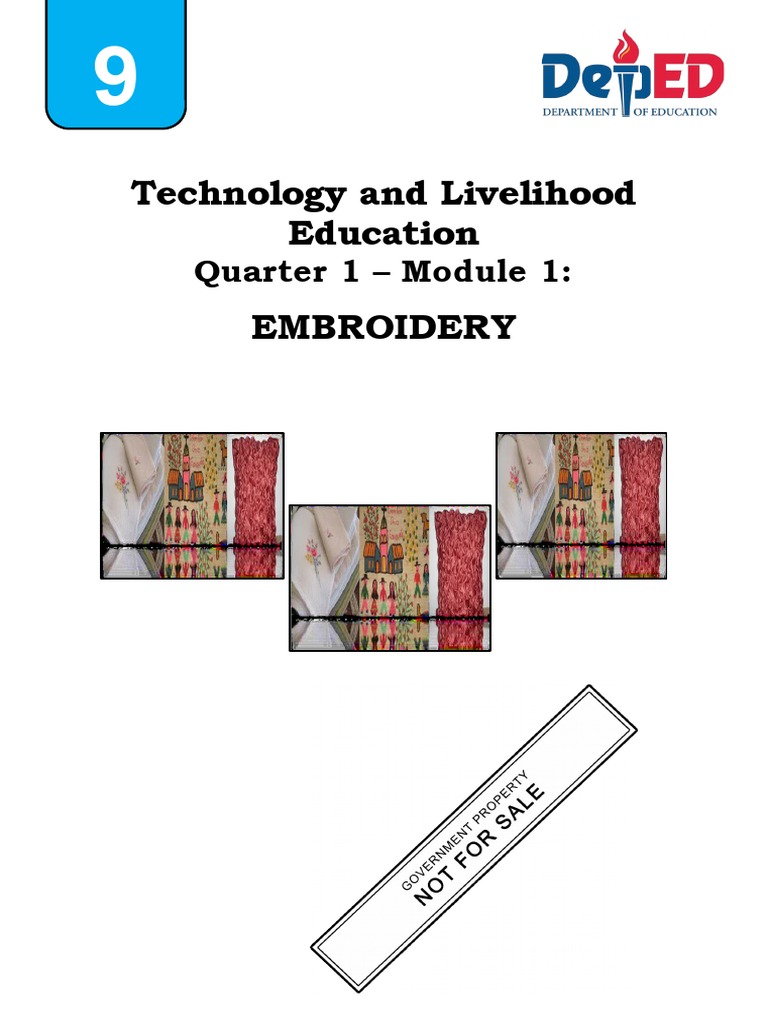Grade 9 TLE-Needlecraft (ADM Template) WEEK A | PDF | Embroidery | Yarn Grade 9 TLE-Needlecraft (ADM Template) WEEK A | PDF | Embroidery | Yarn