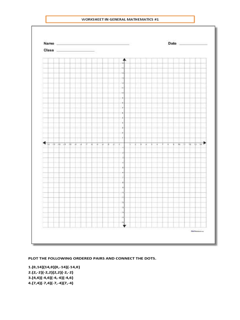 Ordered Pairs Plotting Worksheet | PDF | Computers | Technology ...